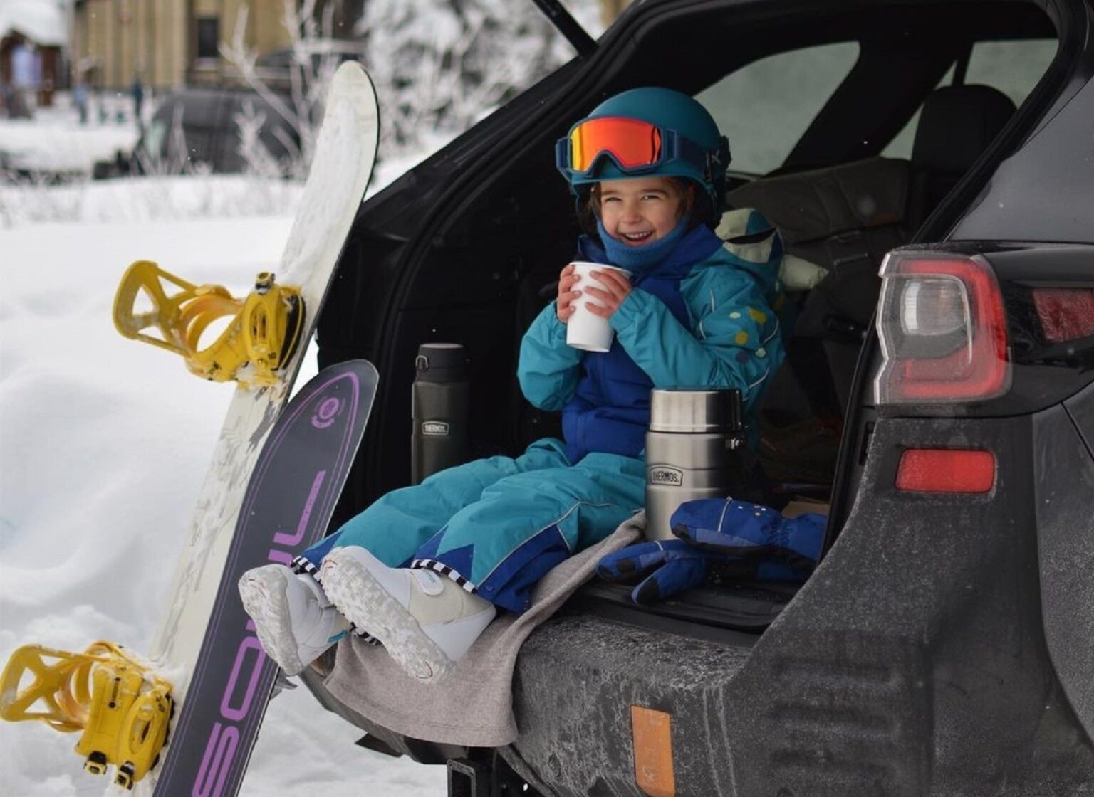 TikTok's 4-Year-Old Snowboarder Goes Viral After Dad Hooks a Mic to Her