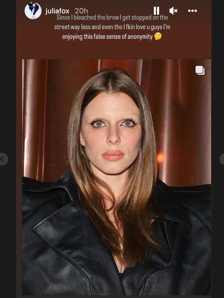 Julia Fox Bleaches Eyebrows