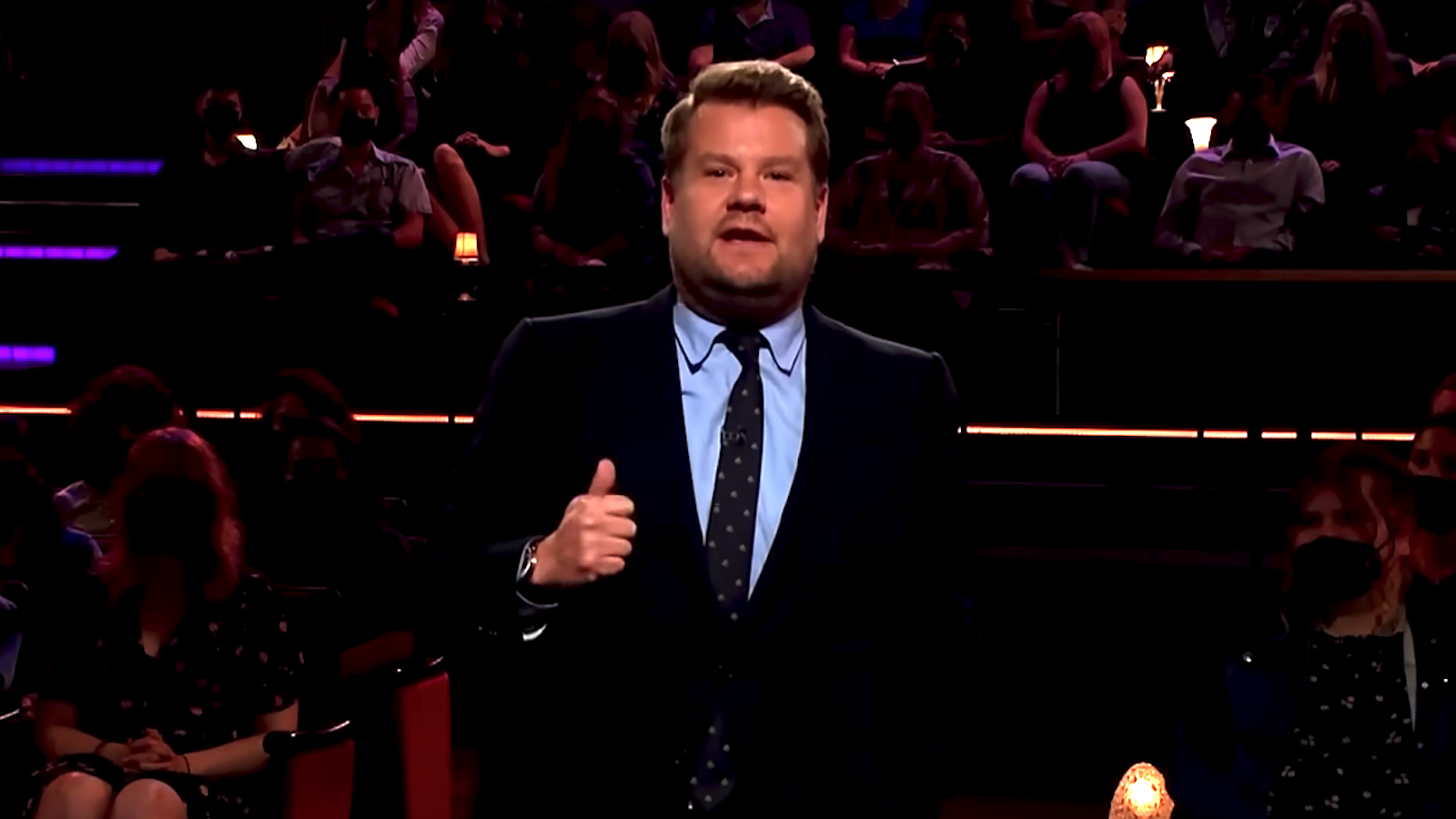James Corden Opens Show by Addressing Balthazar Controversy
