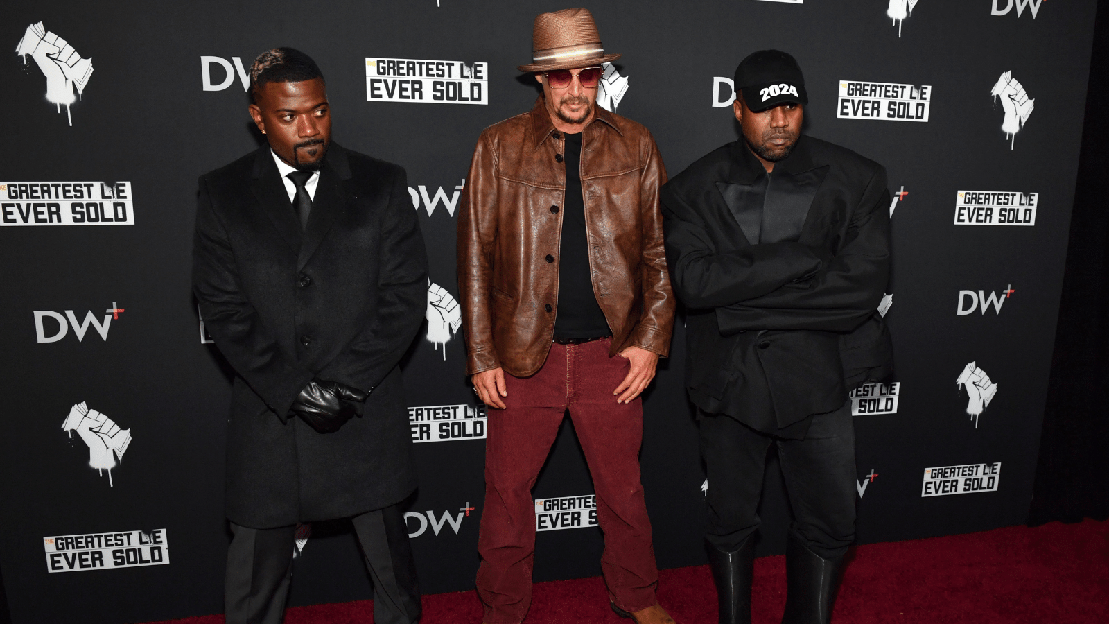 Kanye West and Ray J Reunite at Candace Owen’s Film Premiere