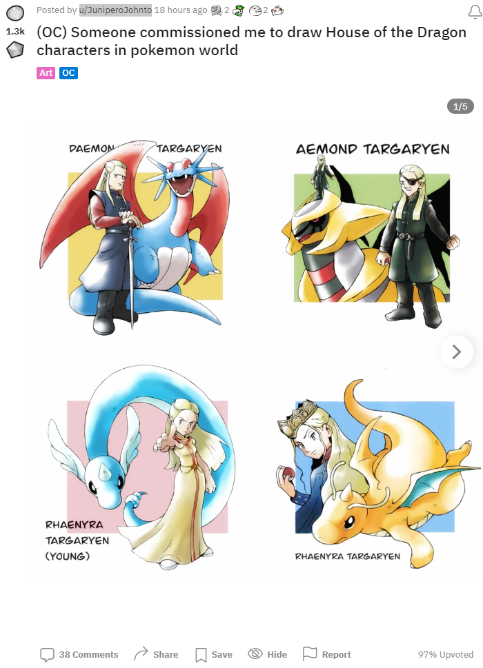 This ‘House of the Dragon’ X ‘Pokémon’ Artwork Is Just Perfect