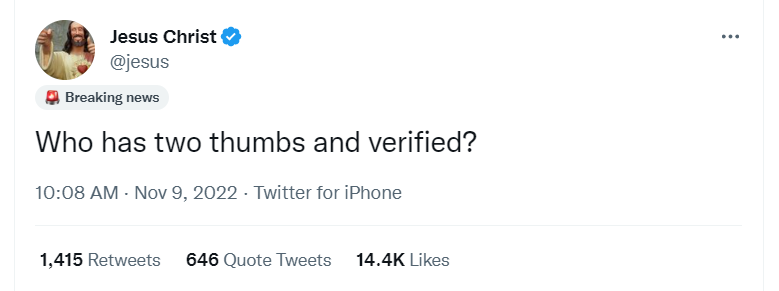 Not To Alarm You, But Jesus Christ is Now Verified On Twitter
