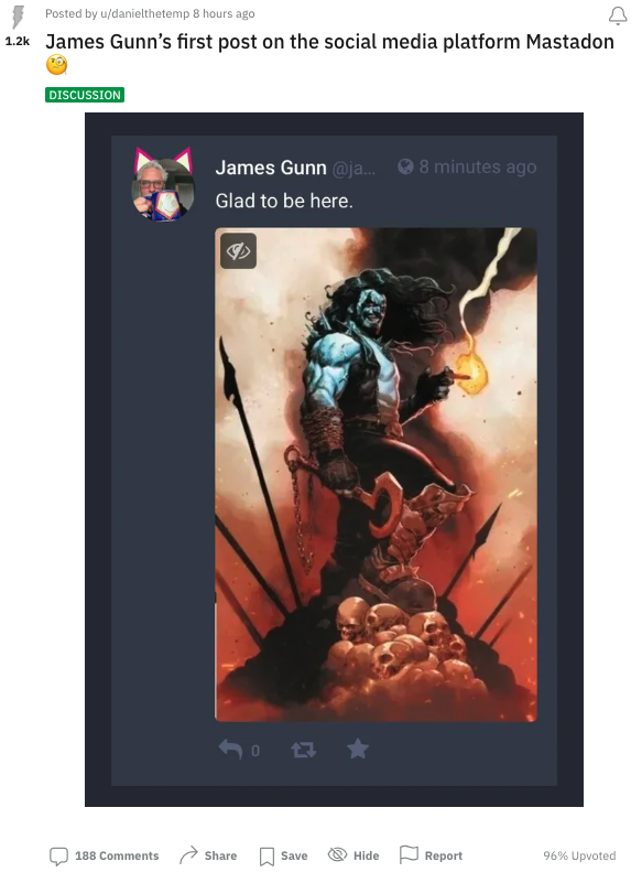 James Gunn’s First Mastodon Post Teases a Possible Future DC Villain