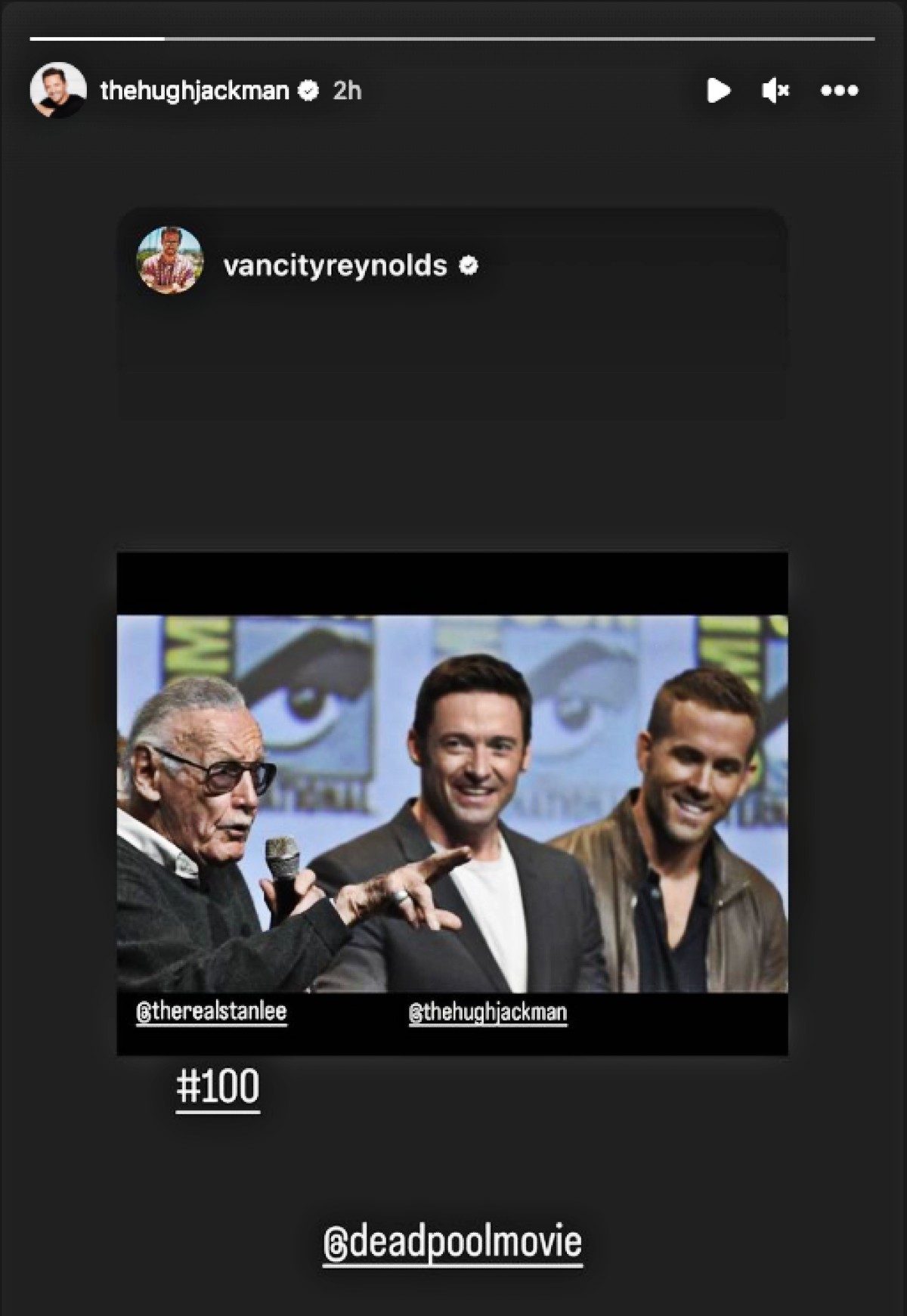 Hugh Jackman Shares Ryan Reynolds’ Tribute to Stan Lee on the Comic ...