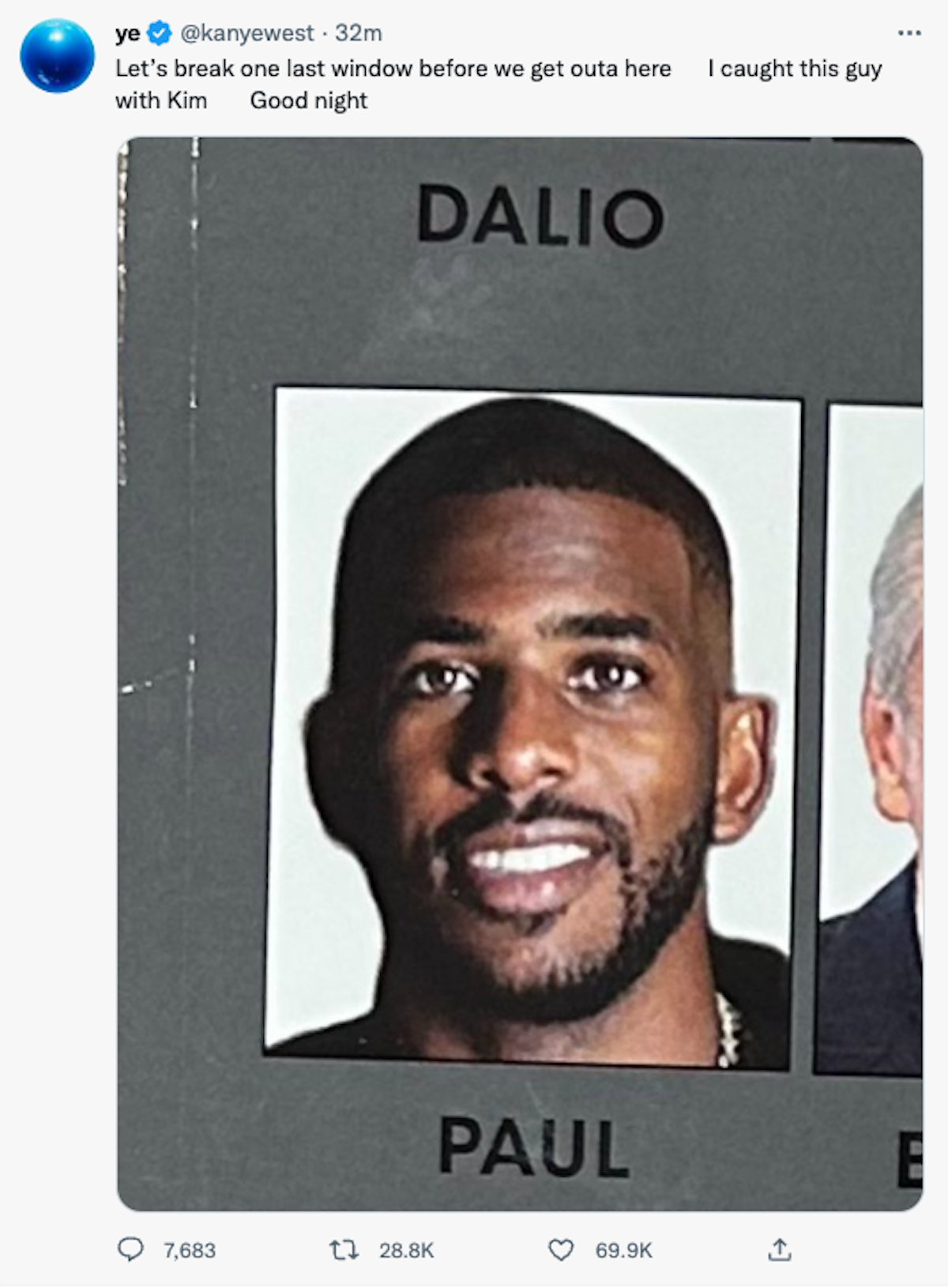 Kanye West Tweets He Caught Kim Kardashian with Chris Paul
