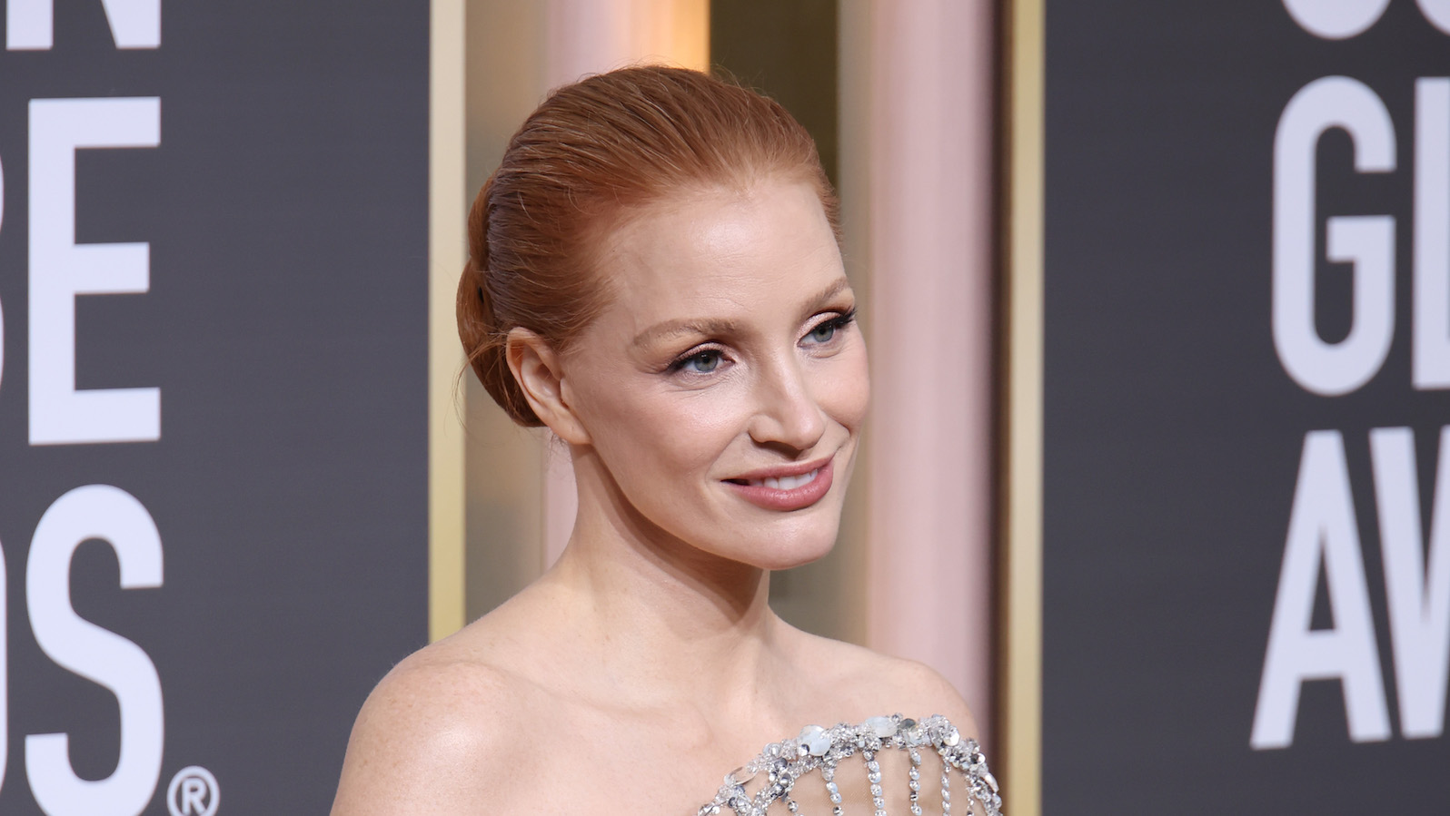 Jessica Chastain Stuns In Sheer Spider Dress