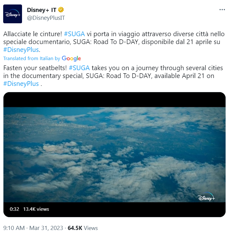 When Is ‘Suga: Road to D-Day’ Coming Out on Disney Plus?
