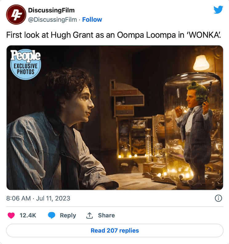 Hugh Grant As An Oompa Loompa Is Officially The Most Nightmarish Thing ...