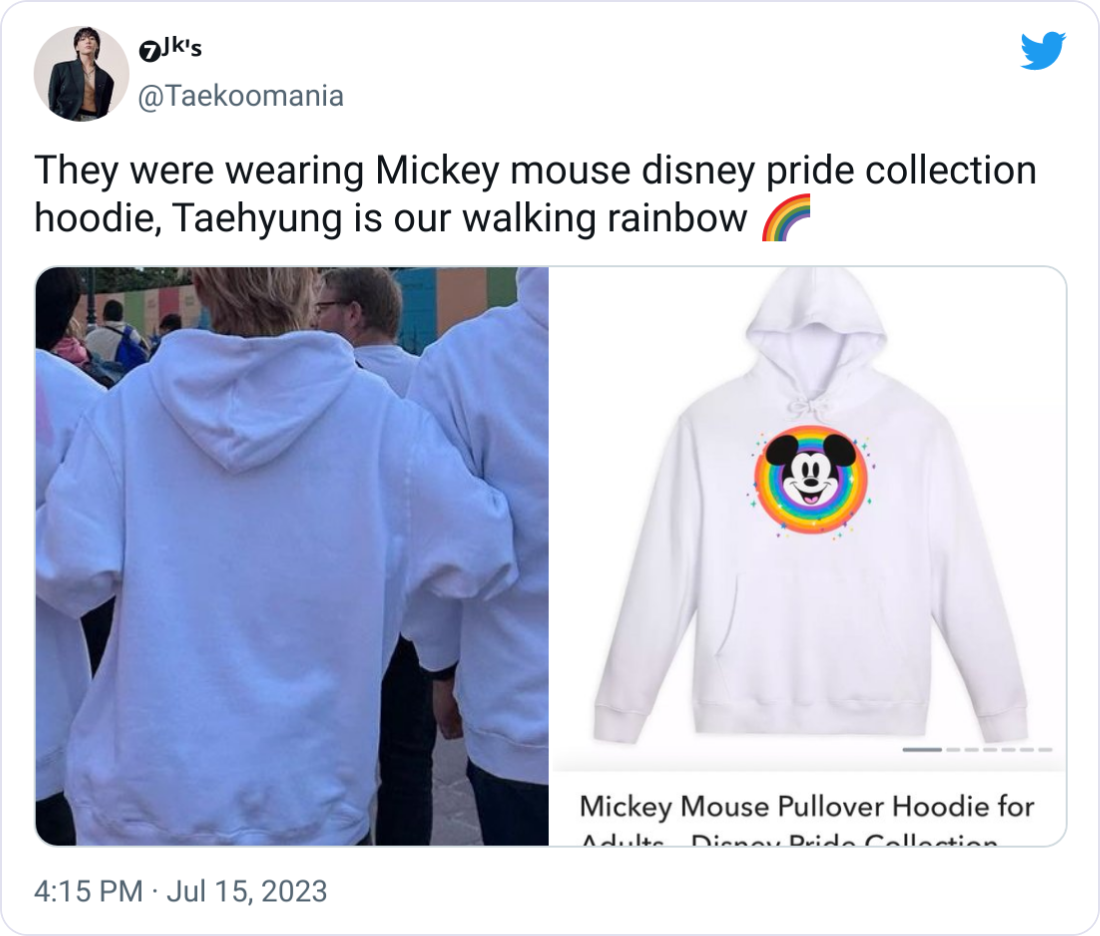 Disney’s Criticized ‘Pride Collection’ Finds Another Ally in BTS’ Kim ...