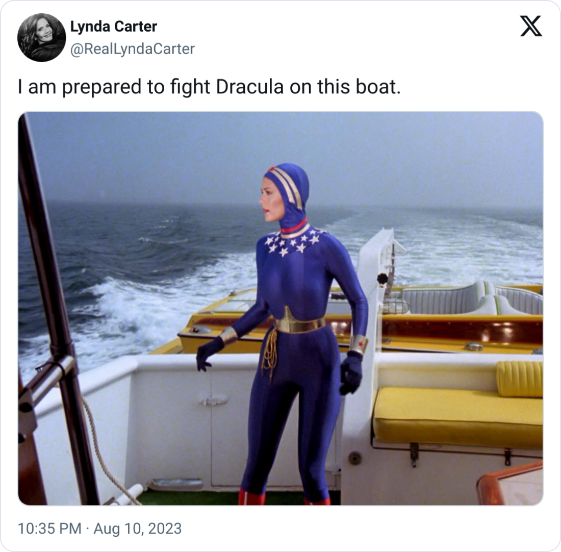 Wonder Woman Legend Lynda Carter Hops Aboard ‘The Last Voyage of ...