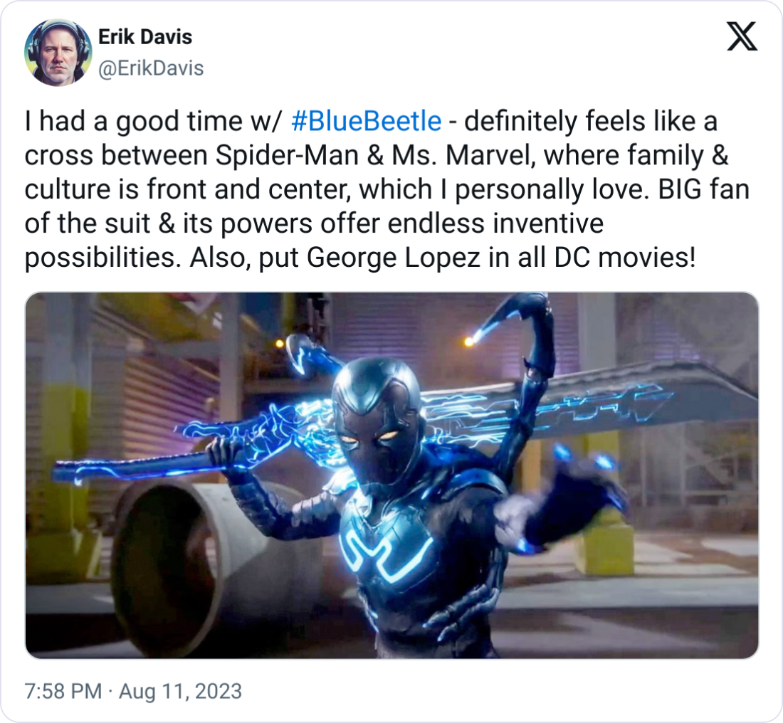 James Gunn Gives His Approval to ‘Blue Beetle’ Getting Compared to Two ...