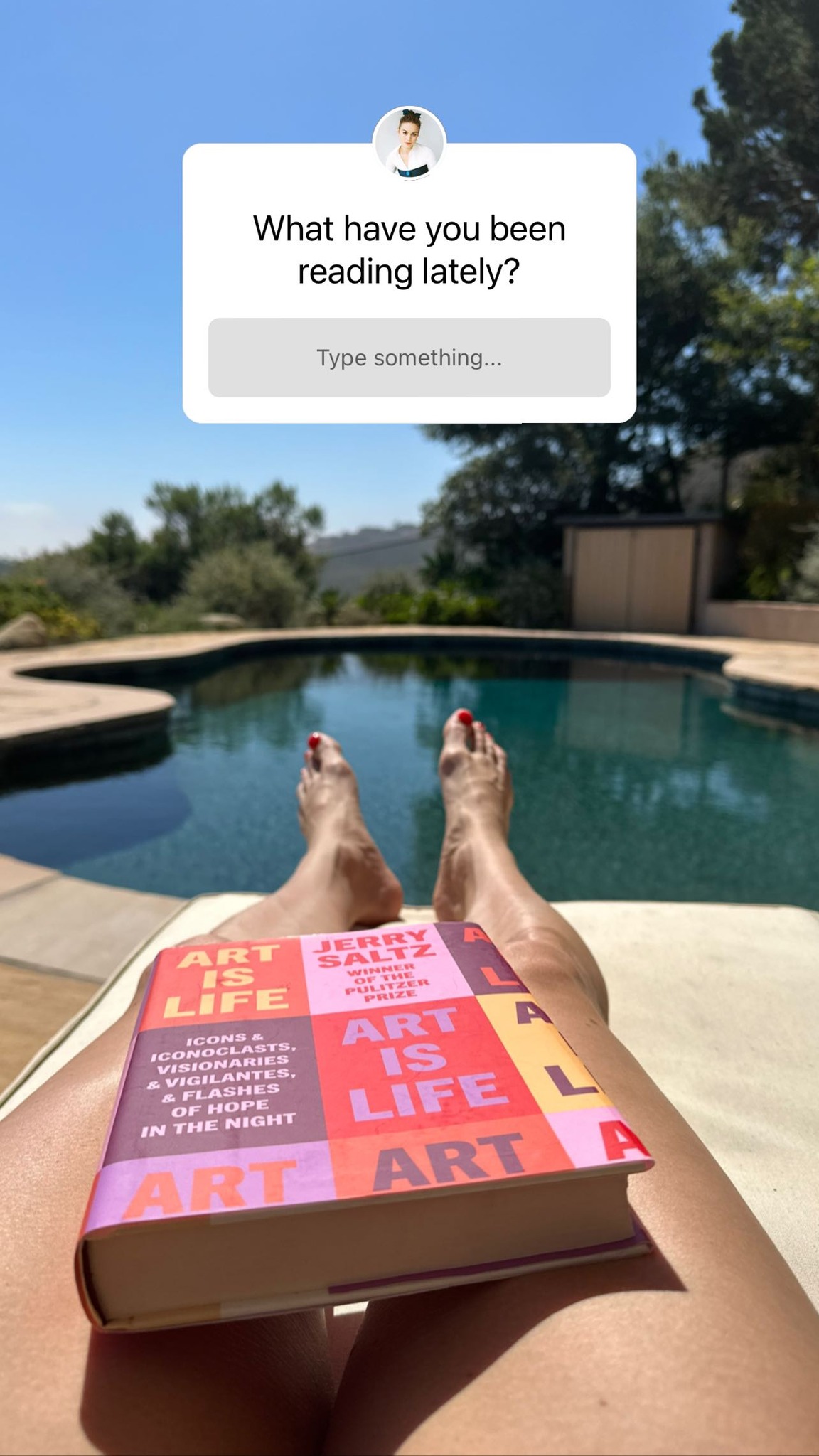 Brie Larson Basks in the Sun With a Good Book In Picturesque Poolside Pic