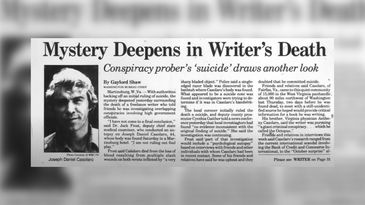 What Really Happened to Danny Casolaro? ‘The Octopus Murders’, Explained