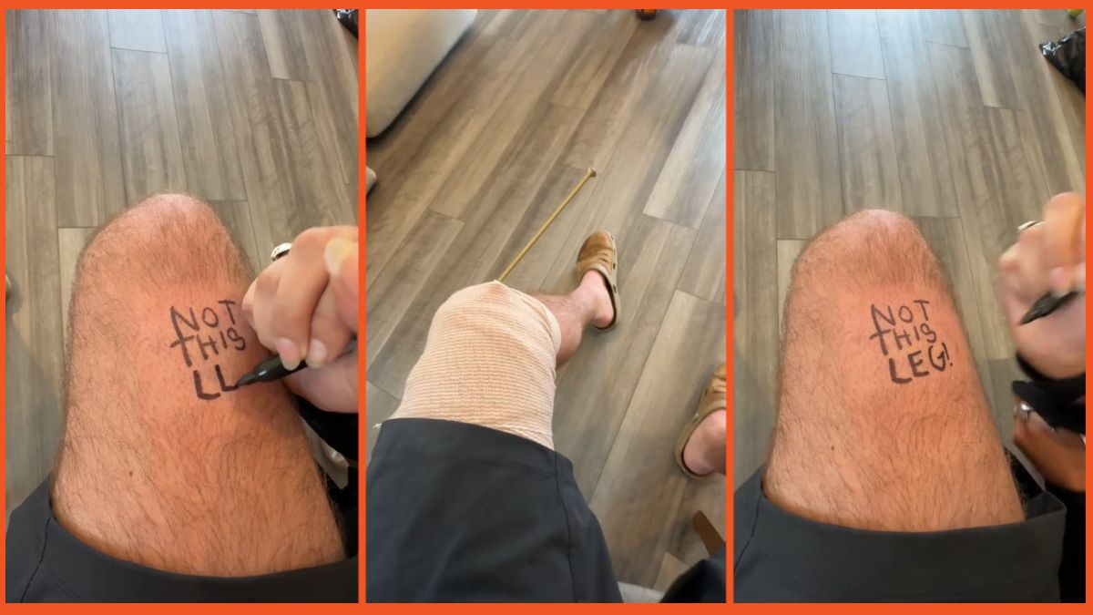 Man Takes a Painful Leg Injury Like a Champ, and Turns It Into Comedy Gold