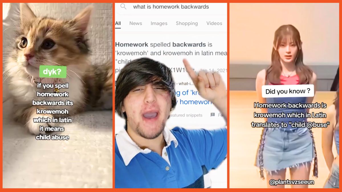 ‘Homework Spelled Backwards’ on TikTok, Explained