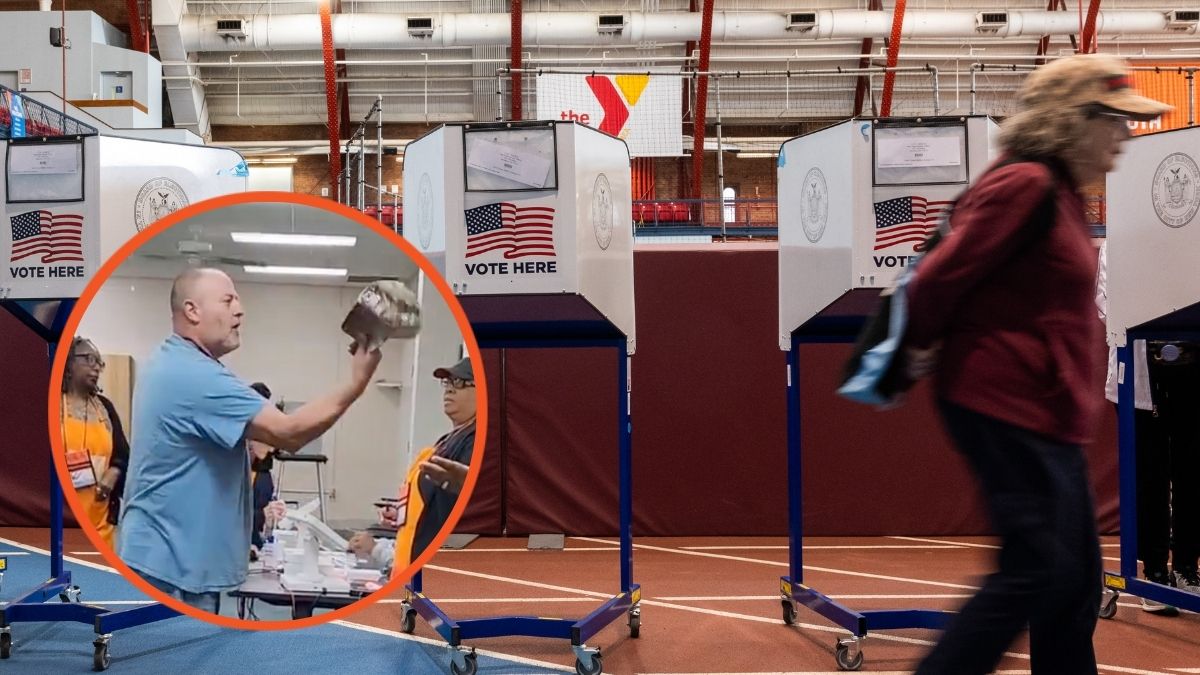 'I hope he was arrested': MAGA moron votes early but can't leave ...