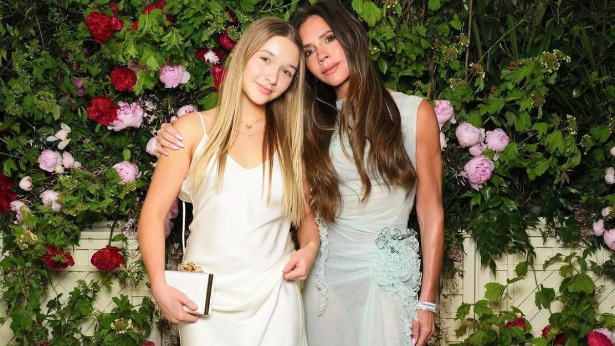 'Watch this space': Victoria Beckham matches daughter Harper Seven in all silk and further ...