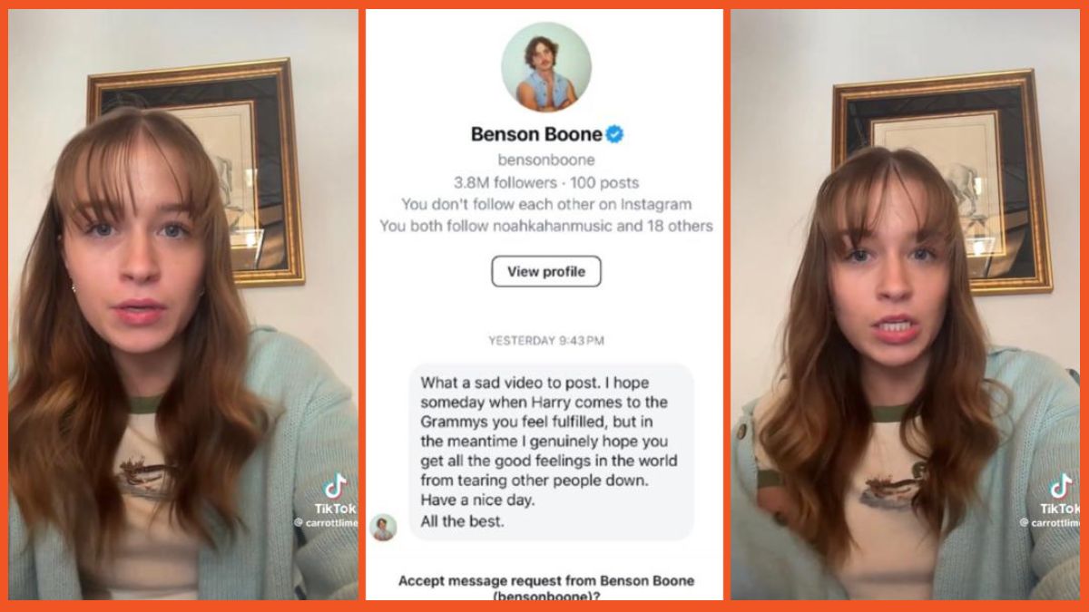 'Him DMing you is wildddd': Benson Boone launches into online beef with ...